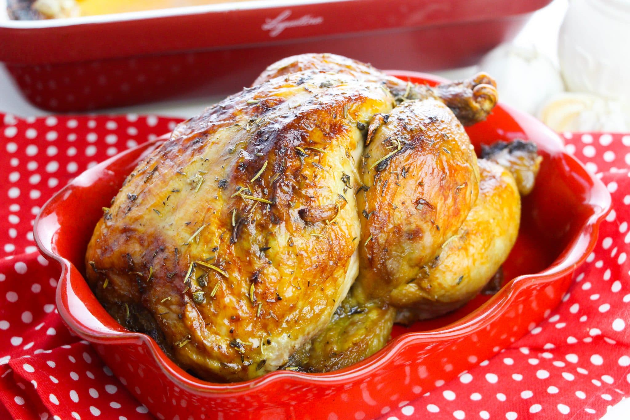 Garlic Butter Roasted Chicken - mom makes dinner